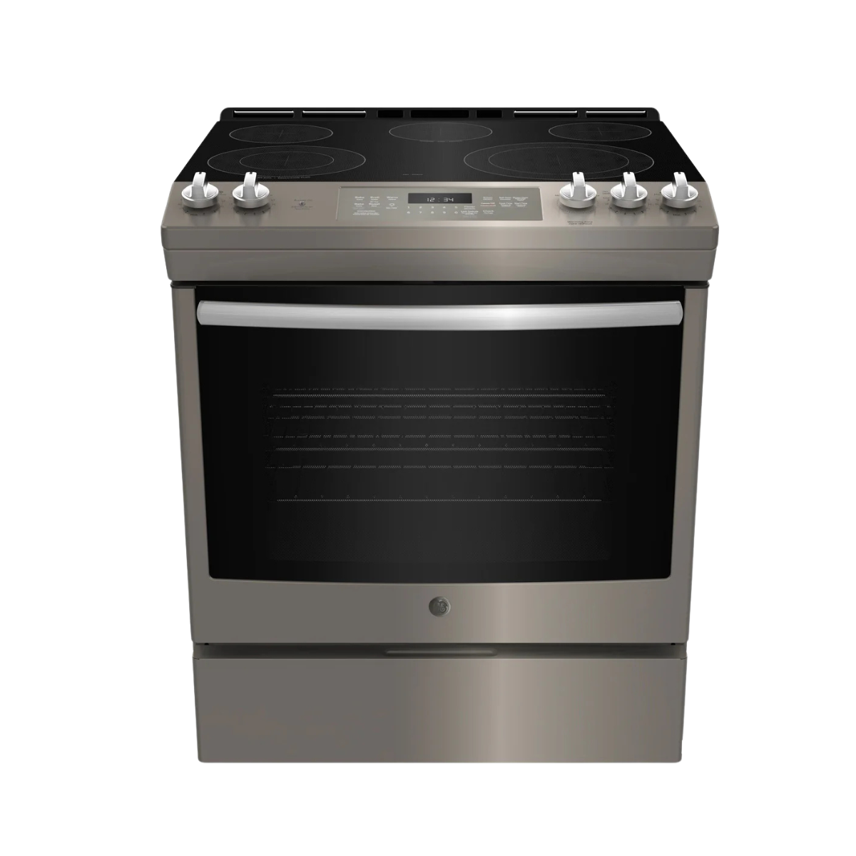 GE Slate Slide-In Electric Range (5.3 Cu. Ft.) - JCS840EMES | Leons ...